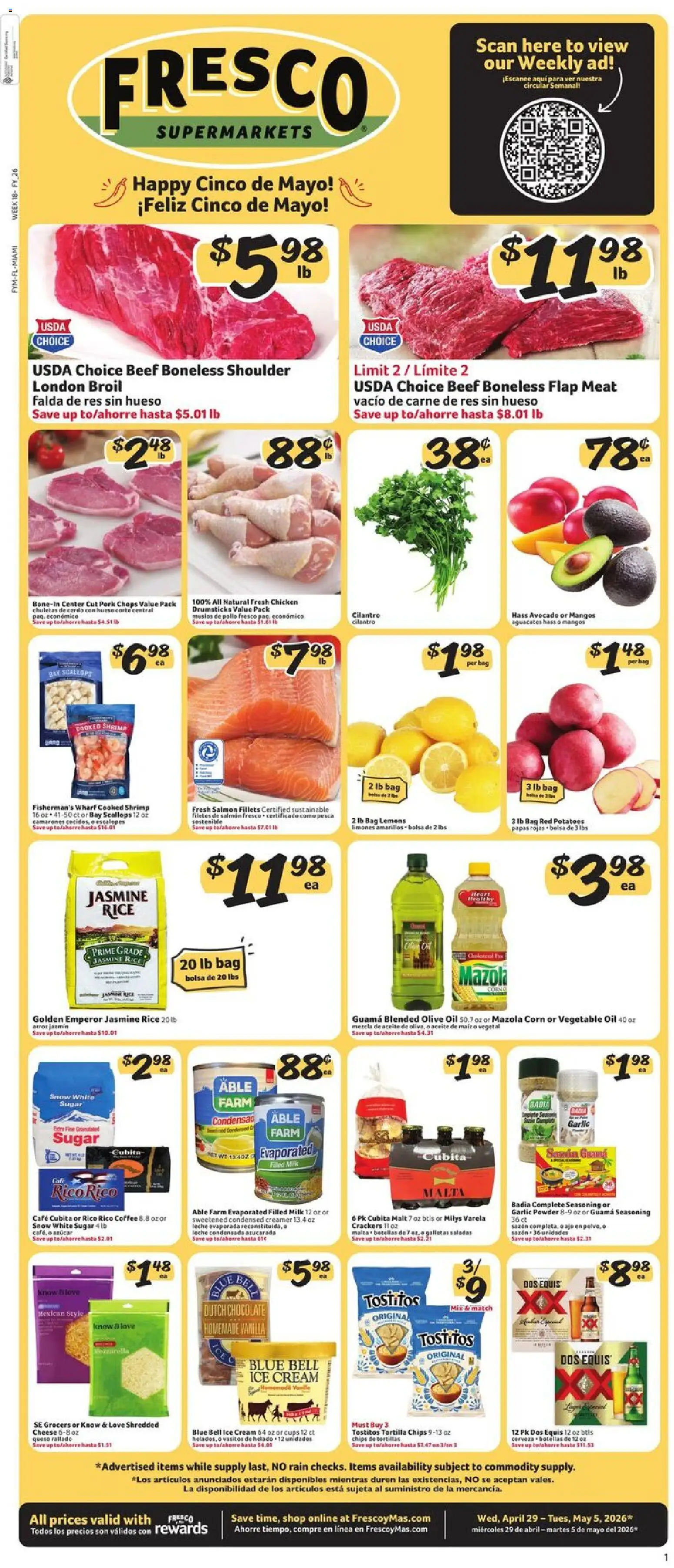 Fresco y Más Weekly Ad from 04/29/2026 >> Flyer