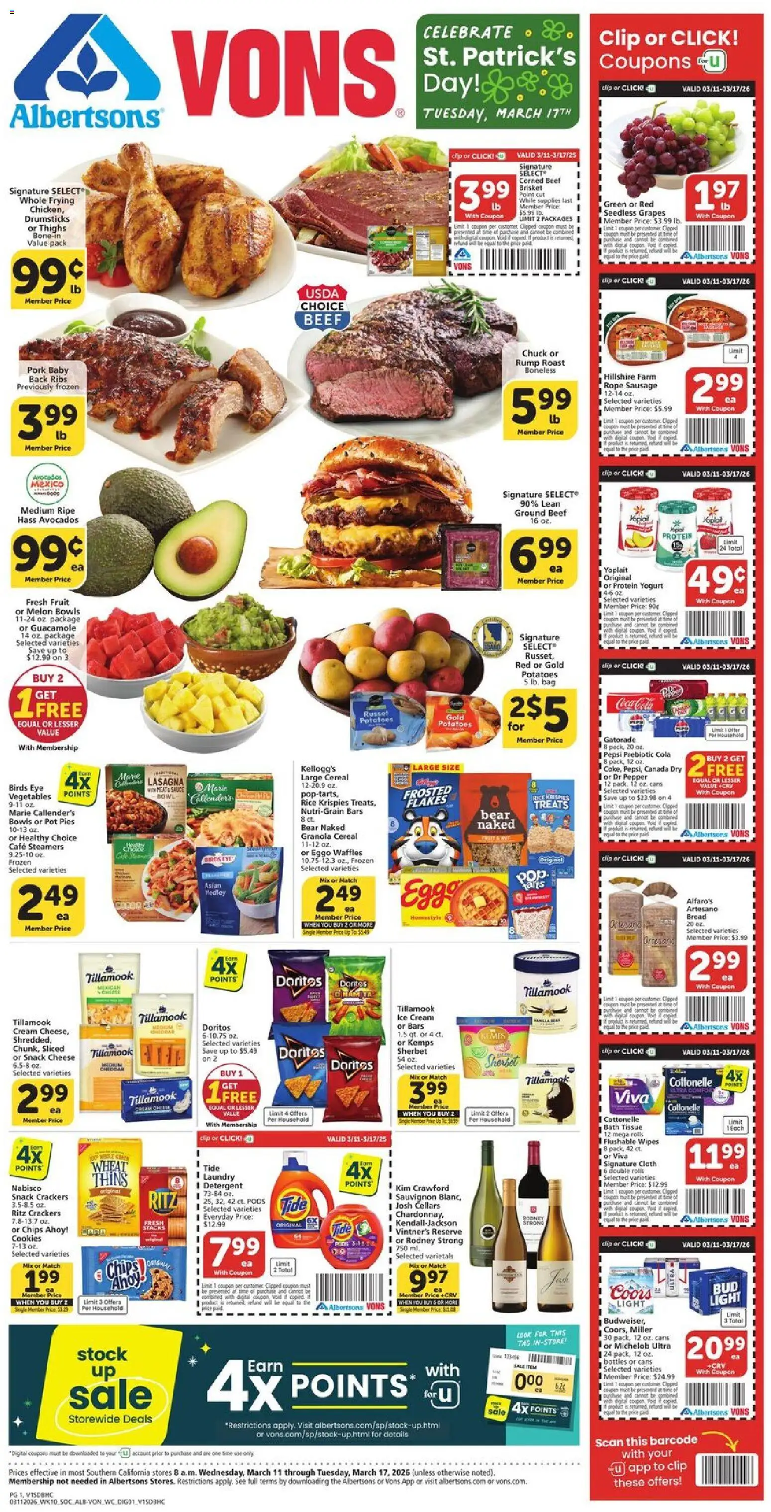 Vons Weekly Ad from 03/11/2026 >> Flyer