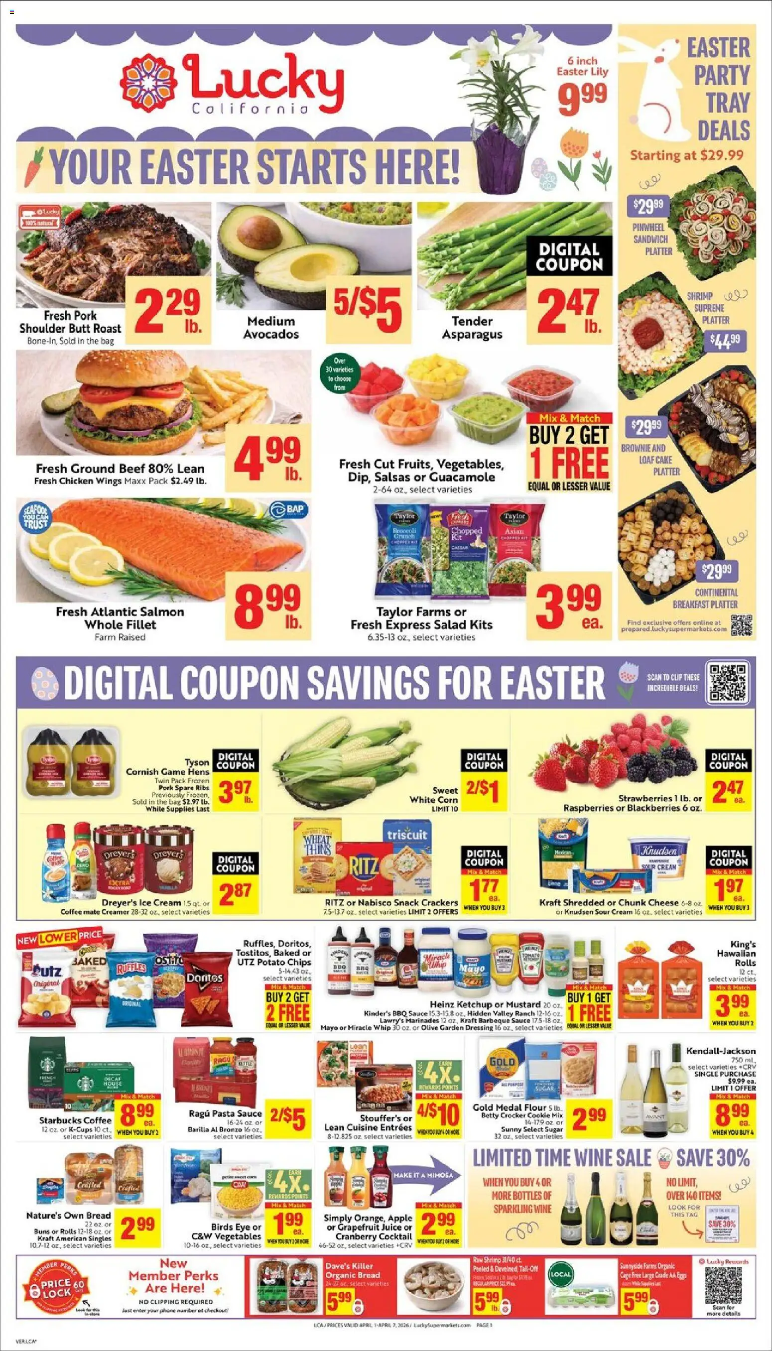 Lucky Supermarkets Weekly Ad from 04/01/2026 >> Flyer