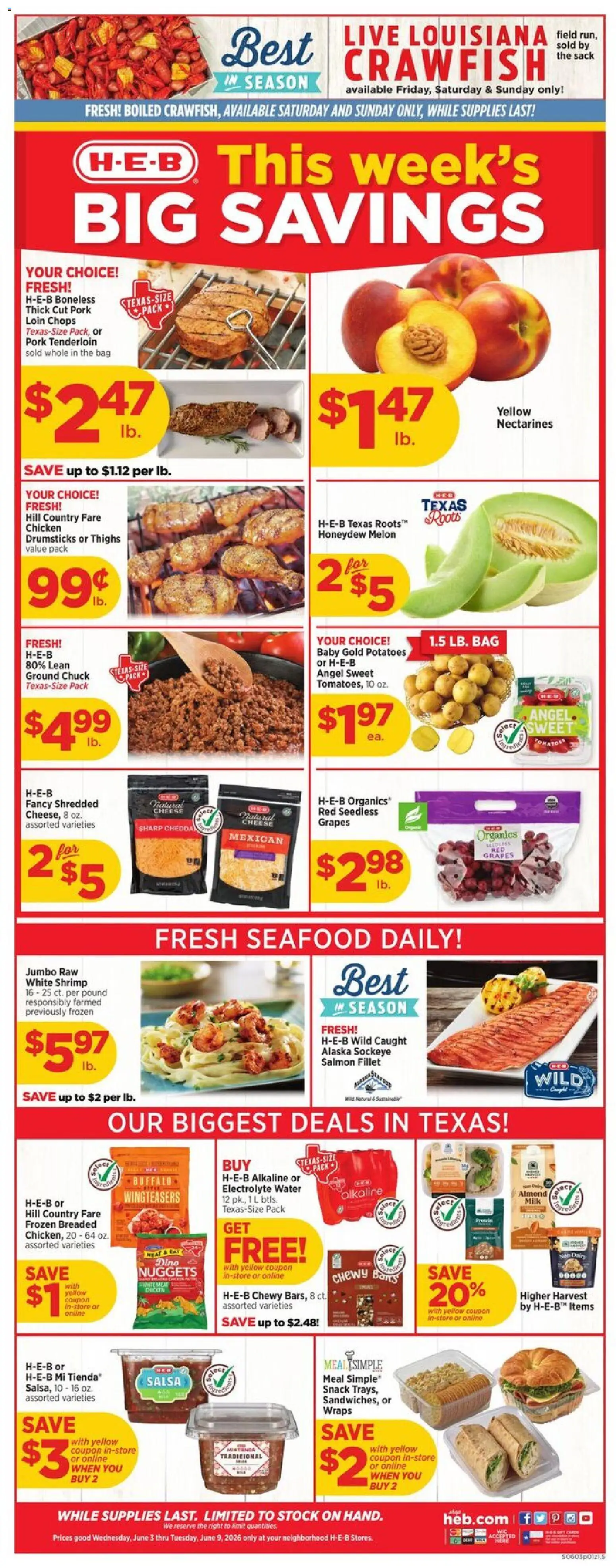 H-E-B Weekly Ad from 06/03/2026 >> Flyer