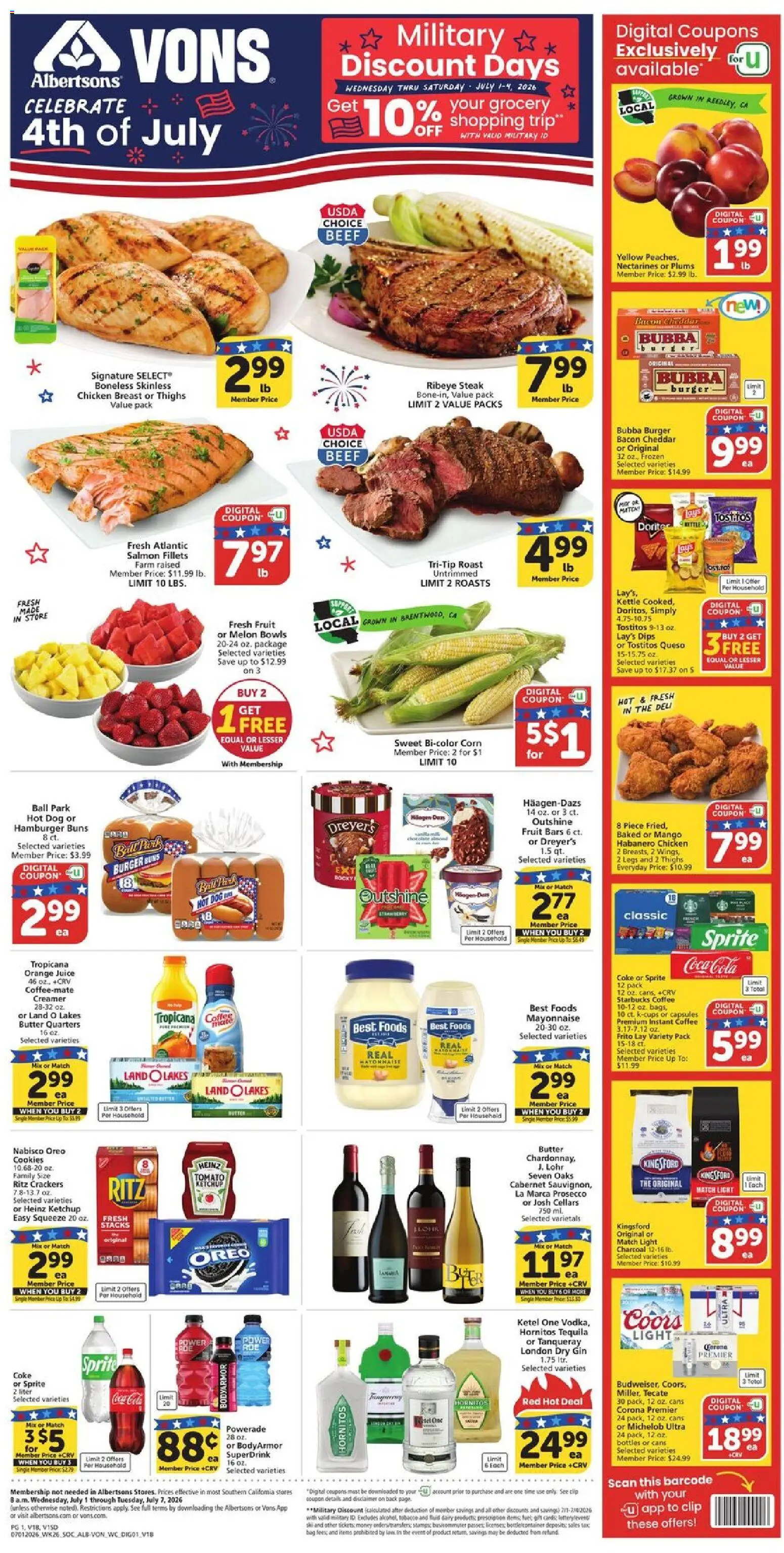 Vons Weekly Ad from 07/01/2026 >> Flyer